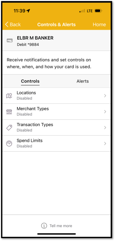 CardControl - Wood and Huston Bank